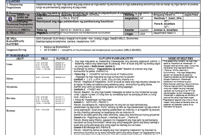 Gabay NG Guro-Q4-Ap9-Week-1-Ms - Pigte | PDF