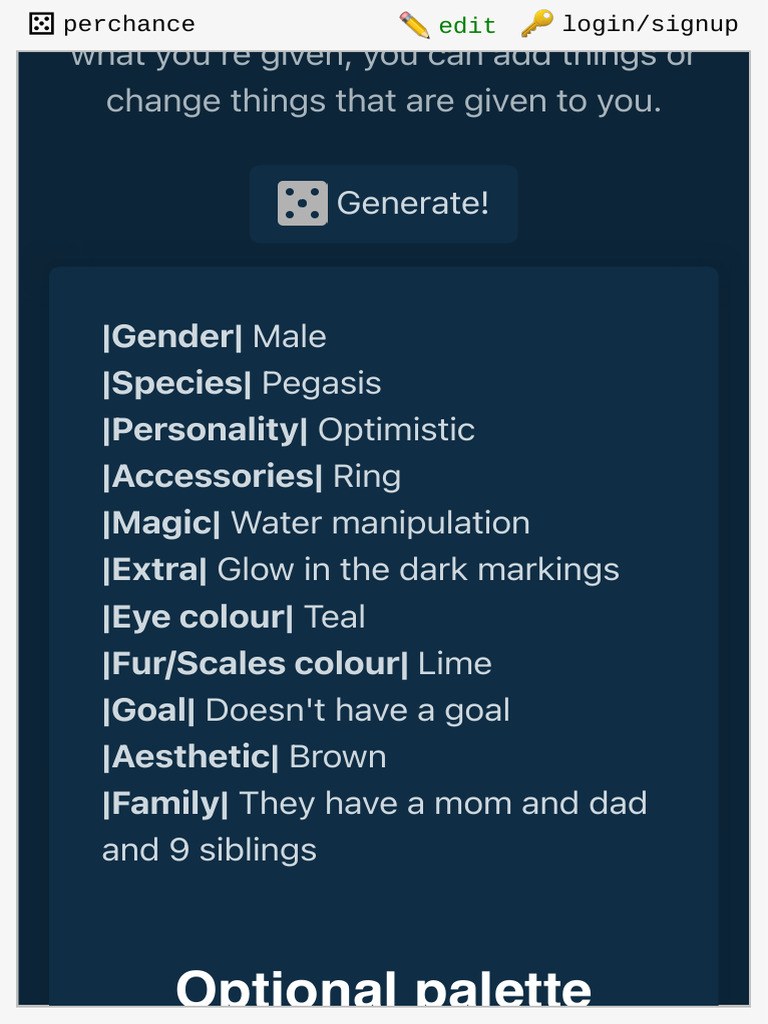OC Generator: Create Your Character | PDF | Wellness