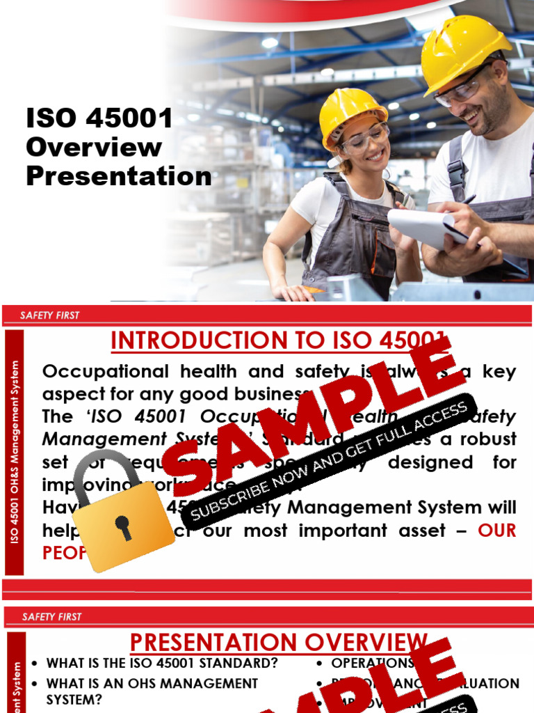 ISO 45001 Overview Presentation | PDF | Occupational Safety And Health ...