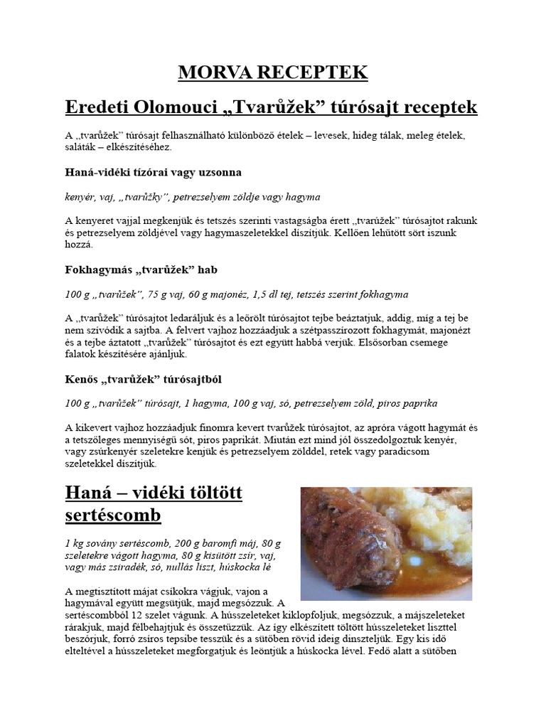 Morva Receptek | PDF