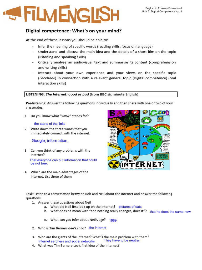 Unit 7 - Digital Competence 2021-22 | PDF | Stress (Linguistics) | Syllable