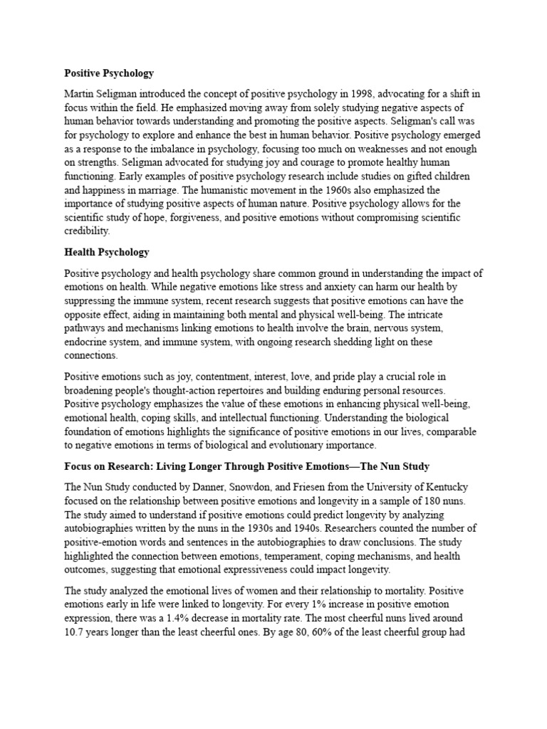 Positive Psychology | PDF | Positive Psychology | Gratitude