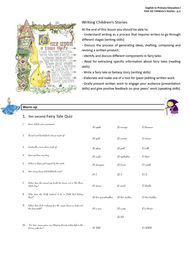 UNIT 10 - Childrens Stories 2021-22 | PDF | Sleeping Beauty | Snow White