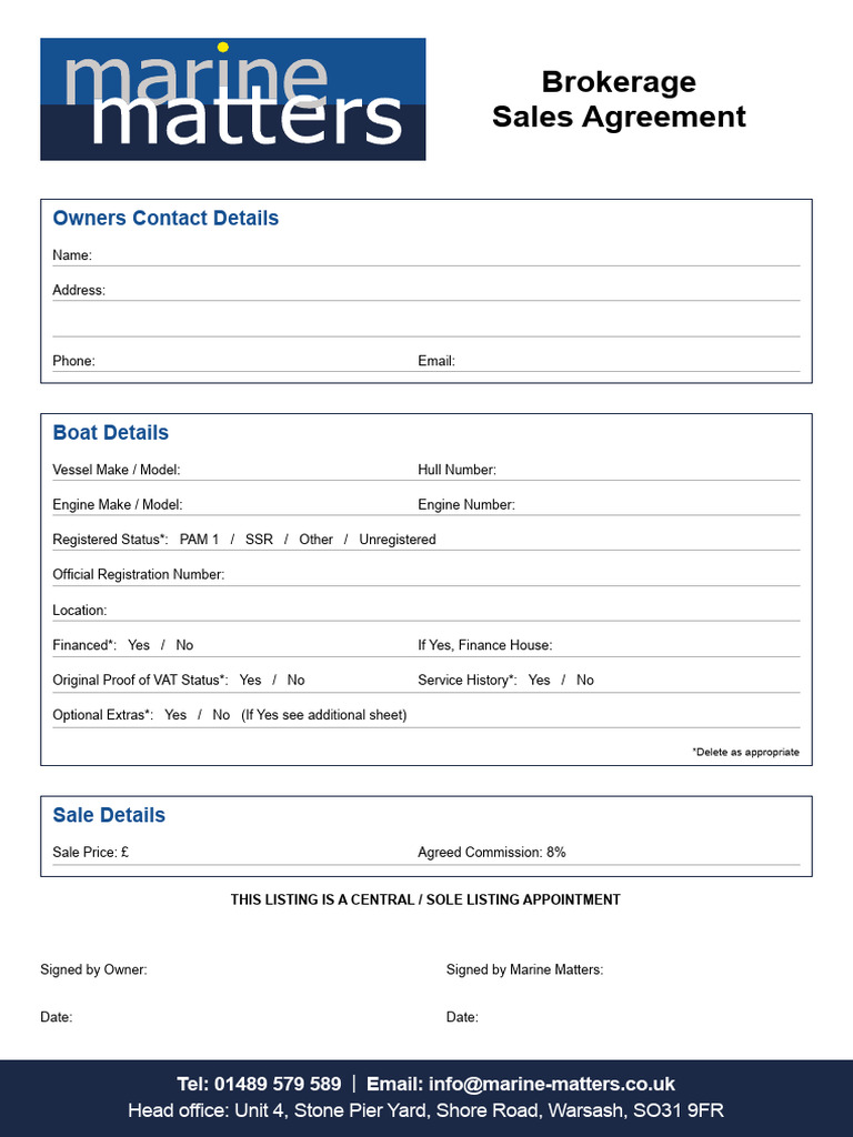 Brokerage Agreement Fillable | PDF | Indemnity | Mortgage Law