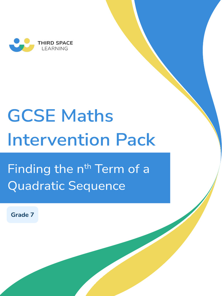 Finding The NTH Term of A Quadratic Sequence | PDF | Sequence | Mathematics