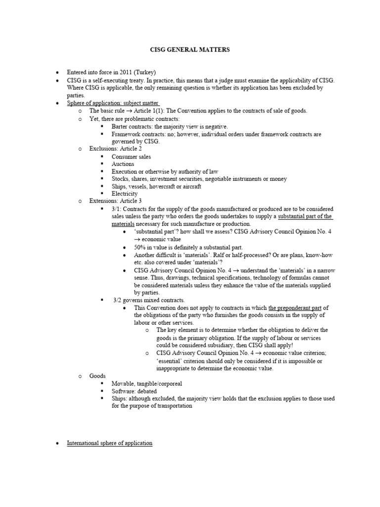 Cisg General Matters | Download Free PDF | Justice | Crime & Violence