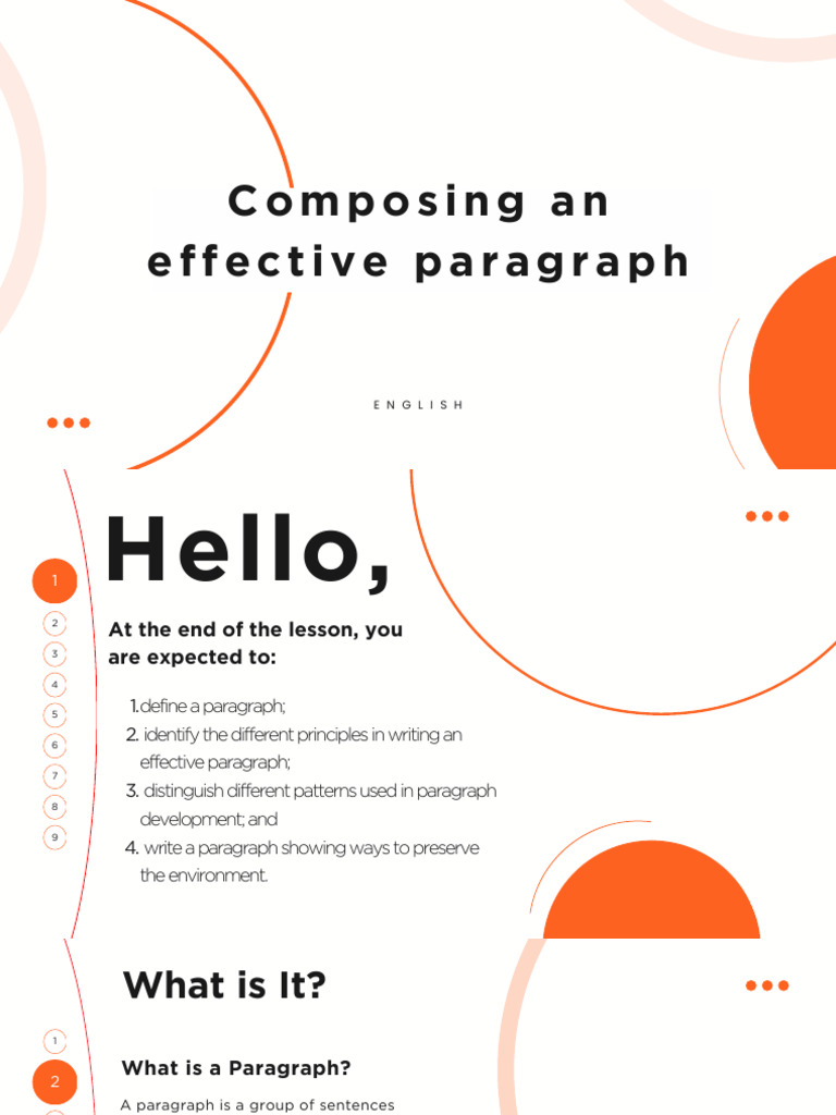 Composing An Effective Paragraph | PDF | Paragraph | Definition