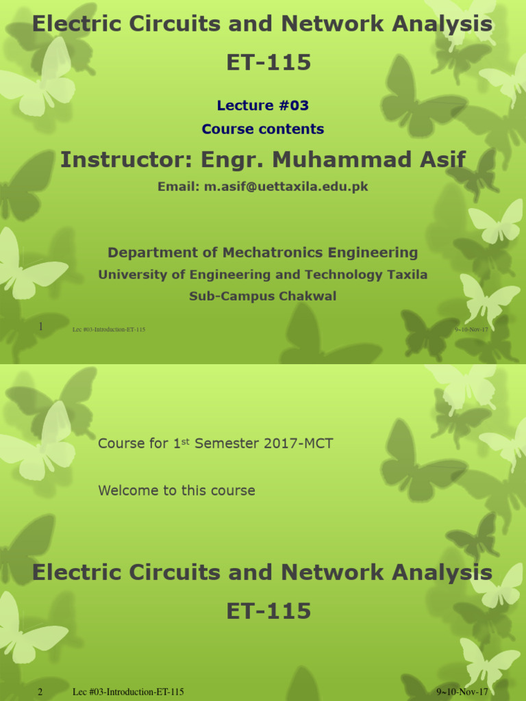 Electric Circuits and Analysis Overview | PDF | Electrical Network ...