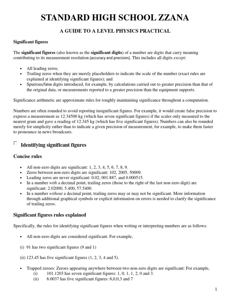 S5 Physics Paper 3 Notes-Standard High School Zzana A Guide To A Level ...