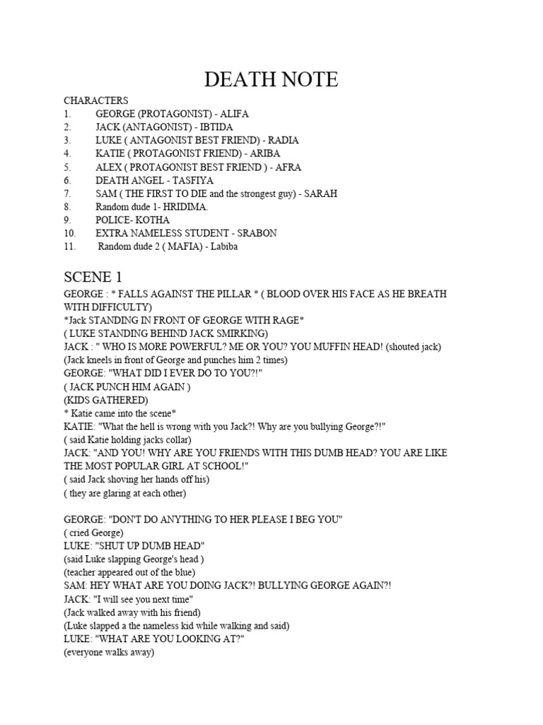 DEATH NOTE FINAL | PDF