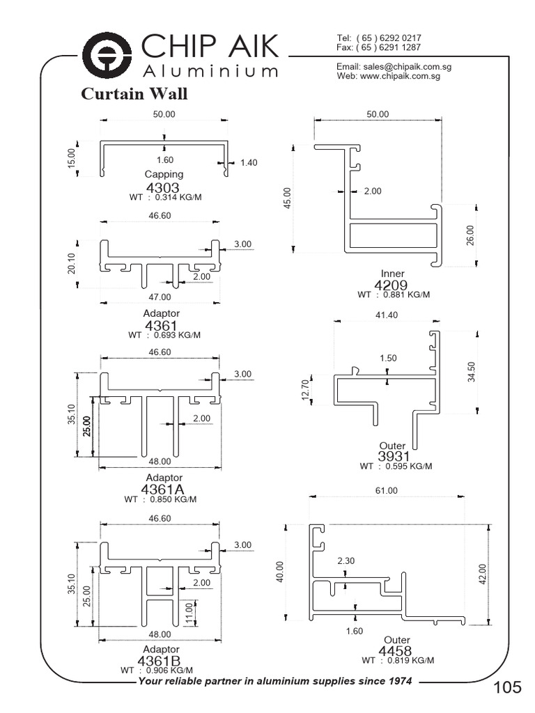 Chip Aik Catalogue - Curtain Wall | PDF