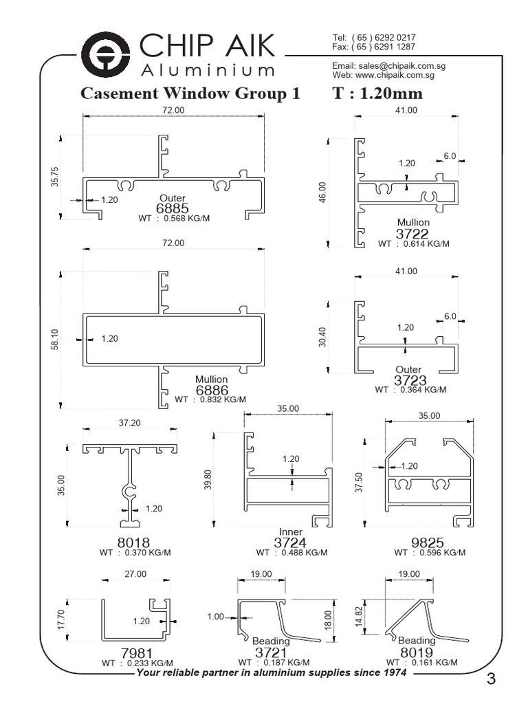 Chip Aik Catalogue - Casement | PDF | Glass Art