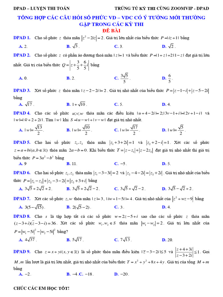 Vd-Vdc Số Phức ý Tưởng Hay Mới | PDF