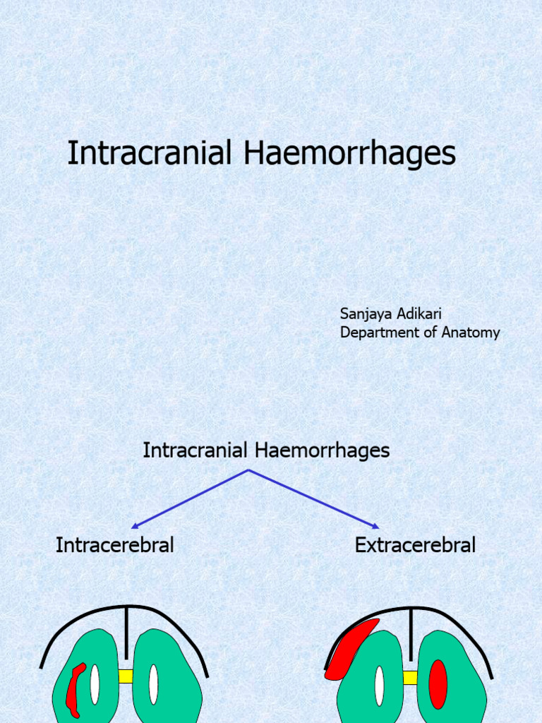 Intracranial Haemorrhage | PDF