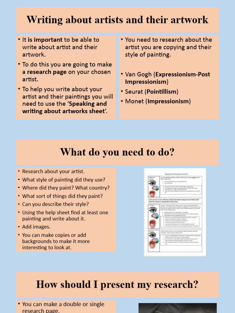 Writing About Artists and Their Artwork | PDF