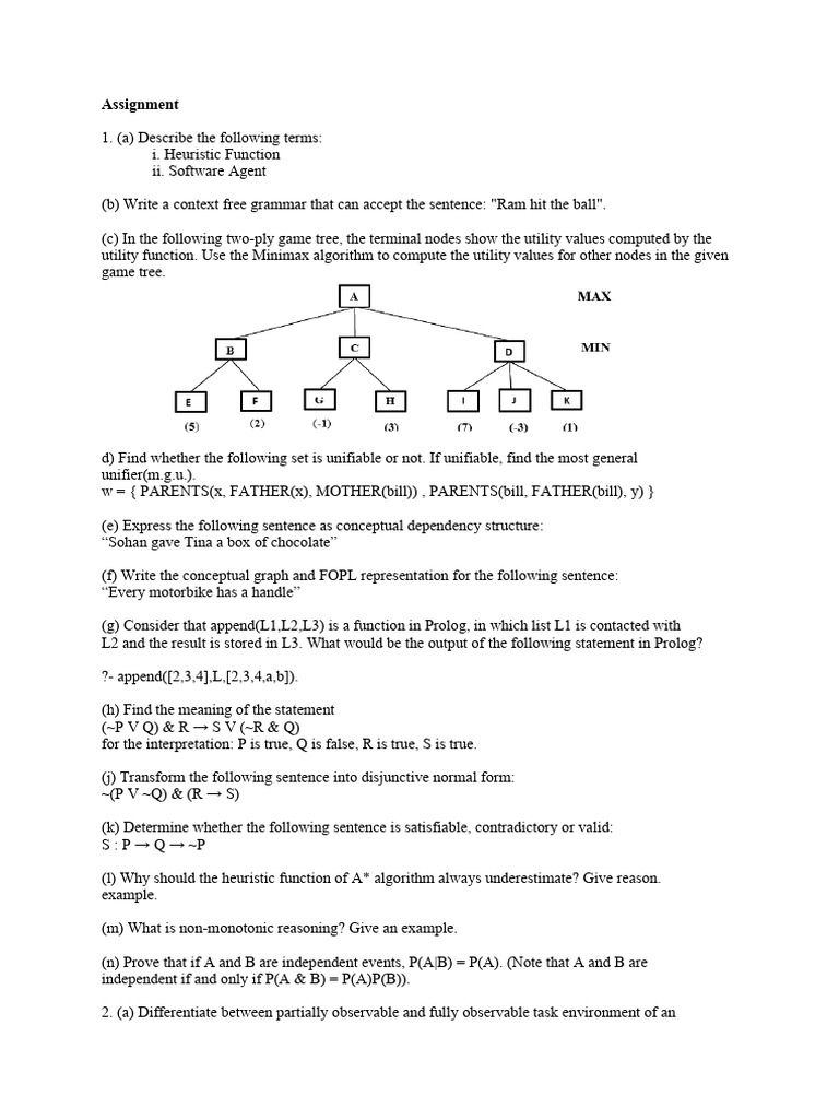 Assignment-1 | Download Free PDF | Mathematical Logic | Theoretical Computer Science