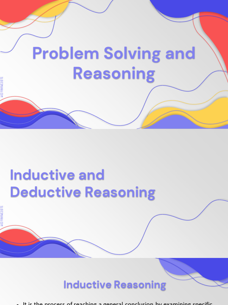 Ge4mmw 3 Problem Solving and Reasoning | PDF | Inductive Reasoning | Deductive Reasoning