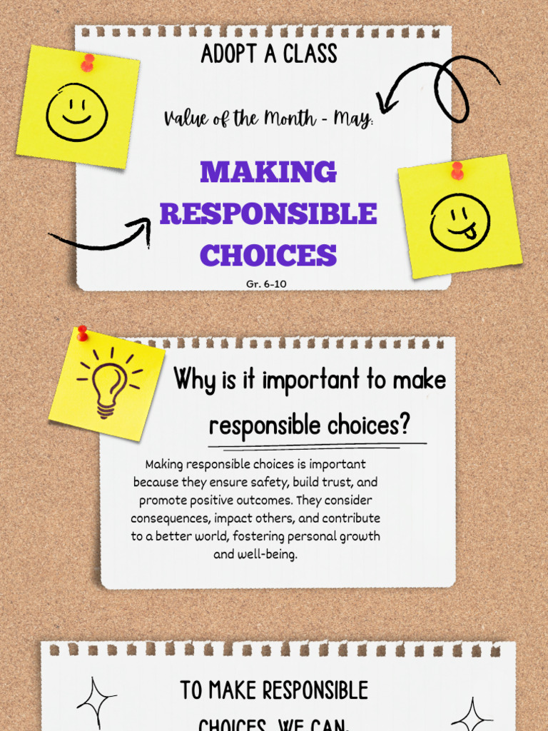 AAC - Grade 6-10 - MAKING RESPONSIBLE CHOICES | PDF | Disciplines ...
