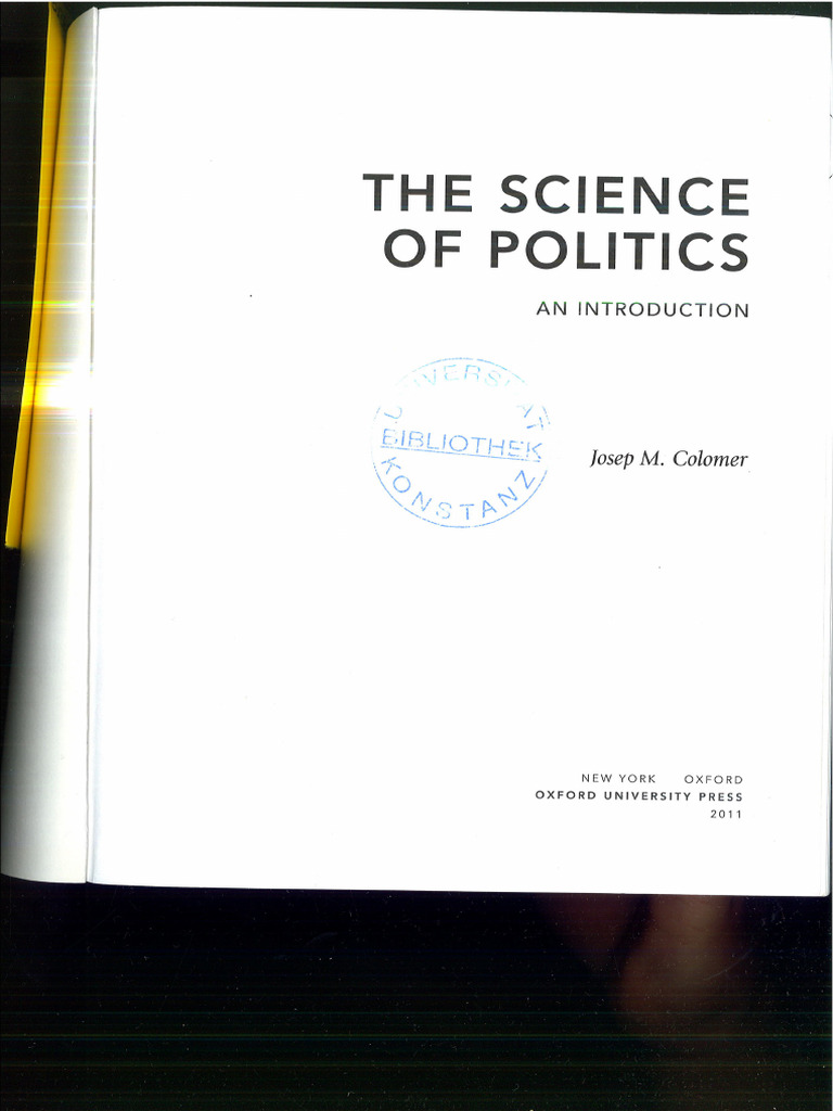 1 Colomer Science of Politics | PDF
