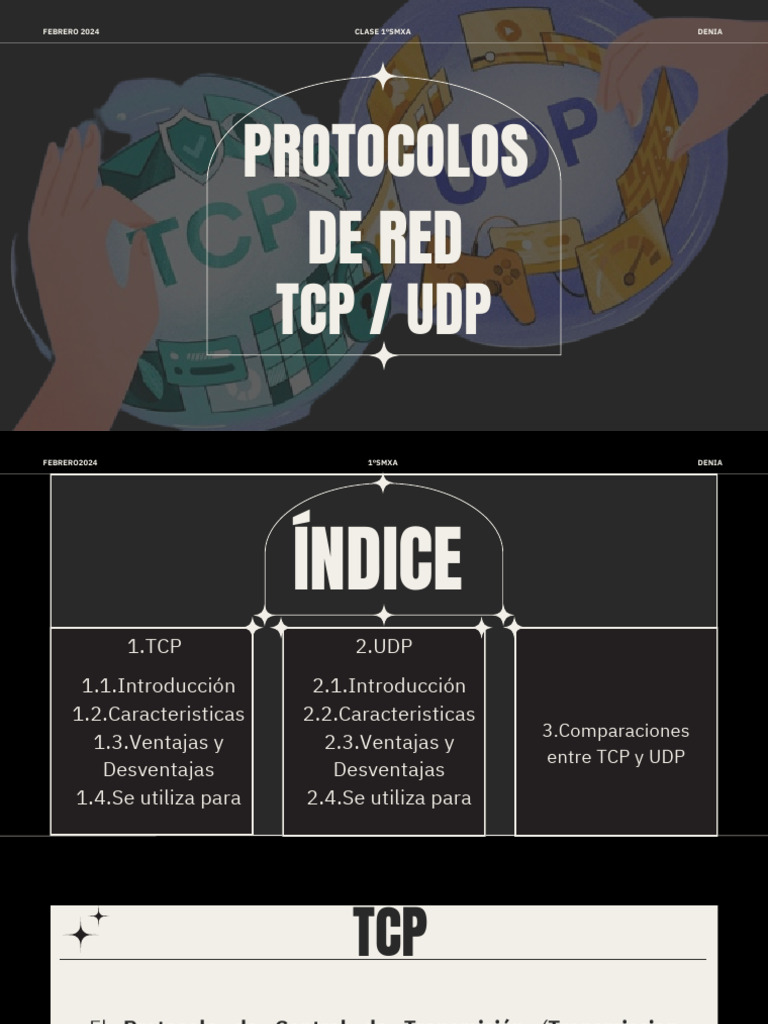 Comparativa de Protocolos TCP y UDP | PDF | Protocolo de Control de Transmisión | Comunicación ...