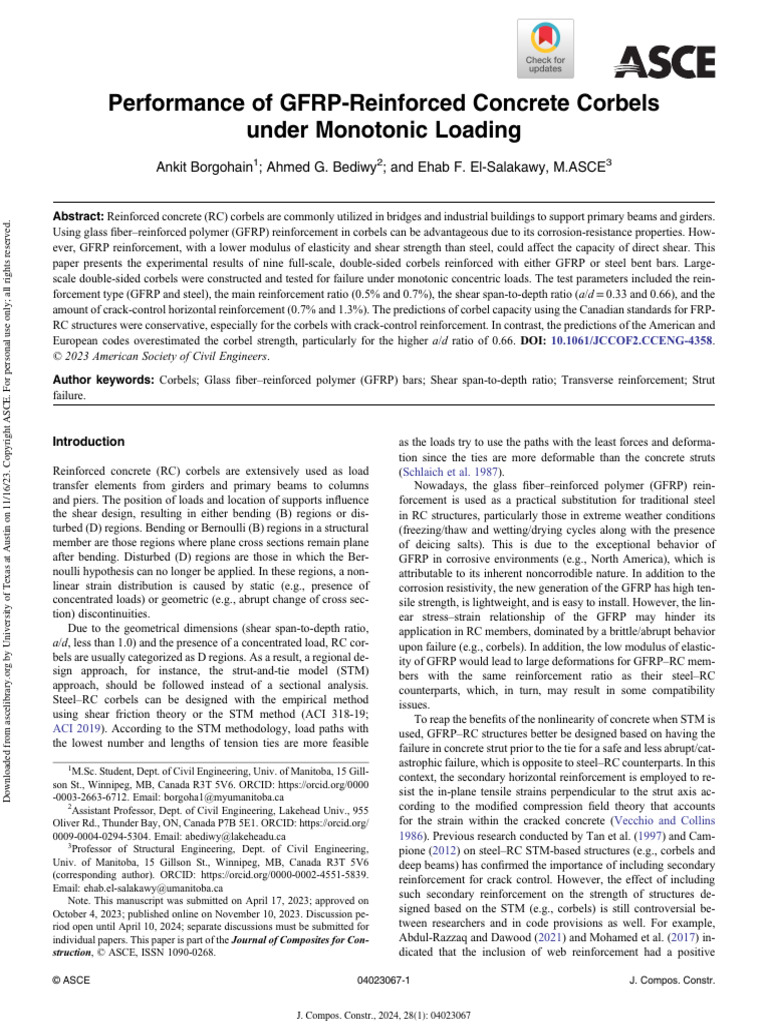 borgohain-et-al-2023-performance-of-gfrp-reinforced-concrete-corbels ... borgohain-et-al-2023-performance-of-gfrp-reinforced-concrete-corbels ...