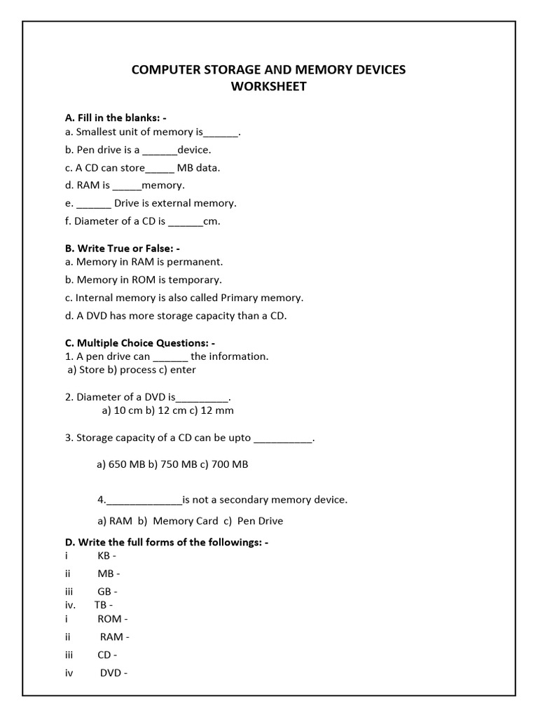 Computer Storage and Memory Devices | PDF | Computer Data Storage ... Computer Storage and Memory Devices | PDF | Computer Data Storage ...