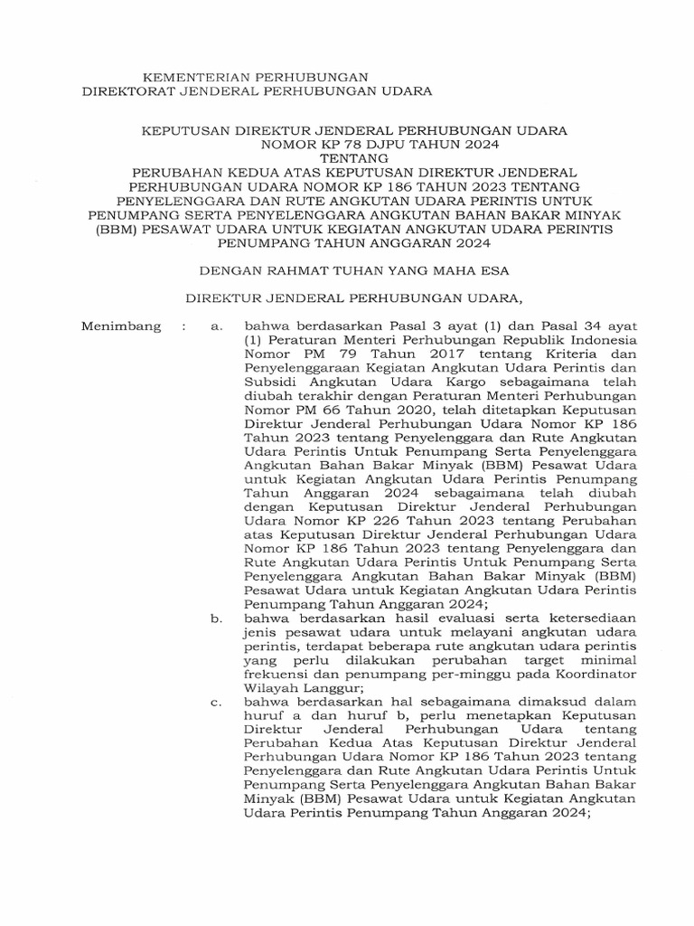 Kp 78 Djpu Tahun 2024 | PDF