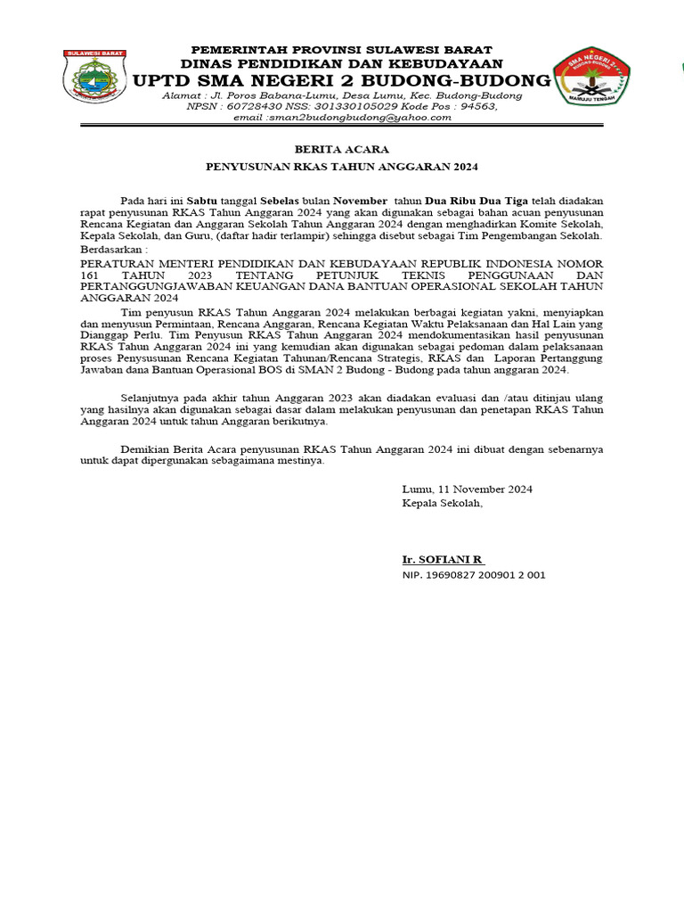 Dokumen - Tips - Berita Acara Penyusunan Rkas | PDF