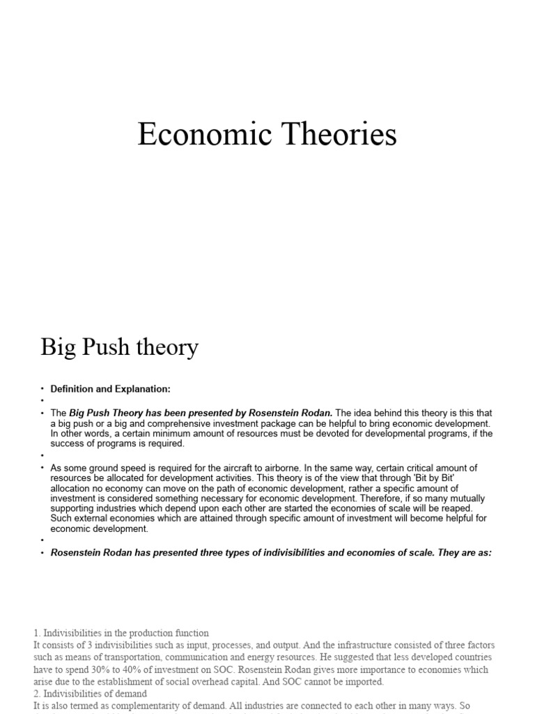 Economic Theories | PDF | Economies | Economics