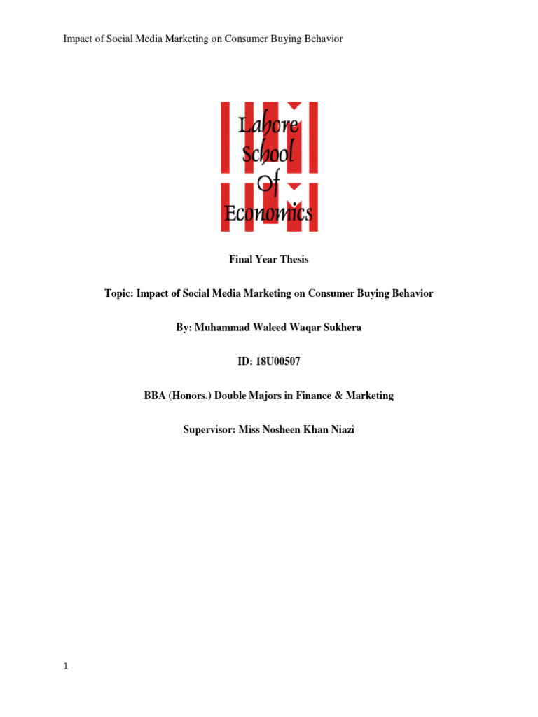 Final Year Thesis | Download Free PDF | Popular Culture & Media Studies | Social Media