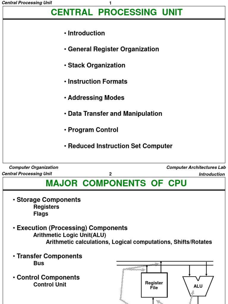 Ch8 - Central Processing Unit | PDF | Central Processing Unit ... Ch8 - Central Processing Unit | PDF | Central Processing Unit ...