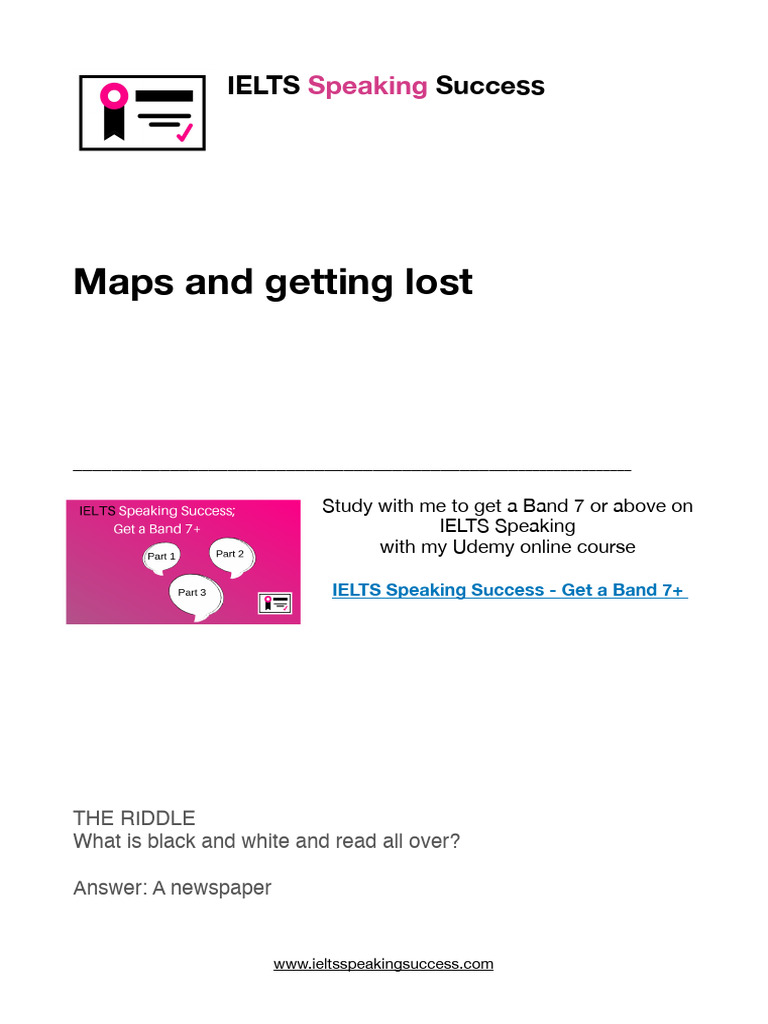MAPS and GETTING LOST - Lesson Notes | PDF | International English ...