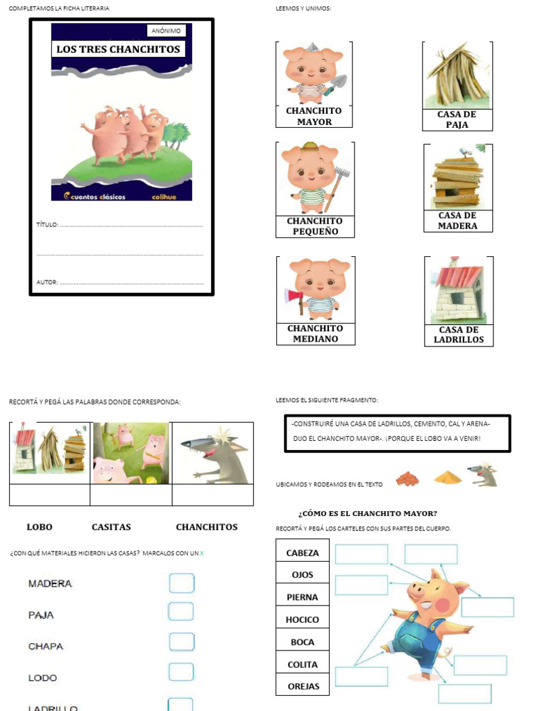 Los Tres Chanchitos Pdf Hogar Jardinería Y Bricolaje