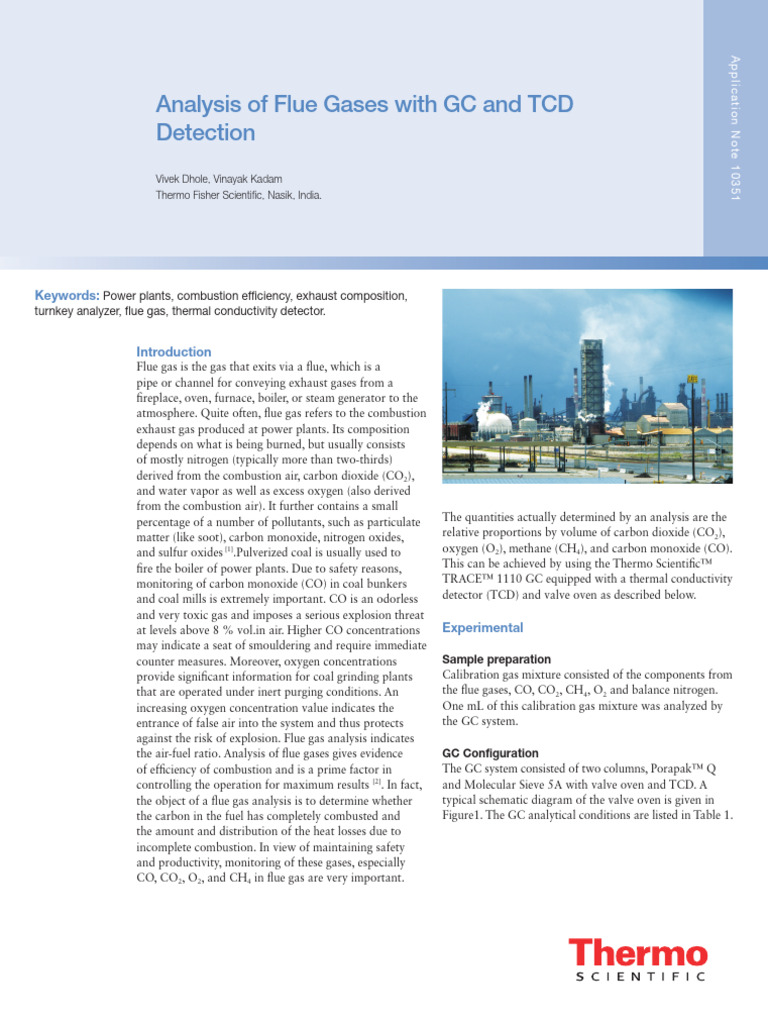 AN-10351-GC-Flue Gases-TRACE 1110-AN10351-EN | PDF | Combustion | Process Engineering