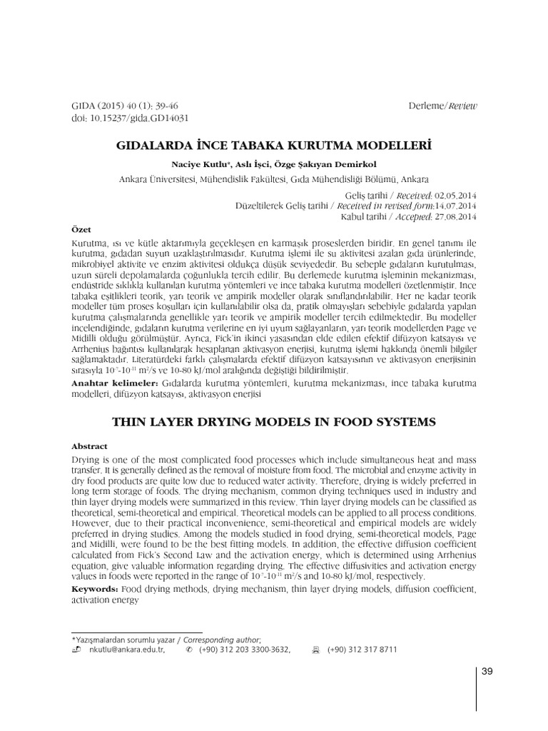 G - Dalarda - Nce Tabaka Kurutma Modelleri (#93276) - 79564 | PDF