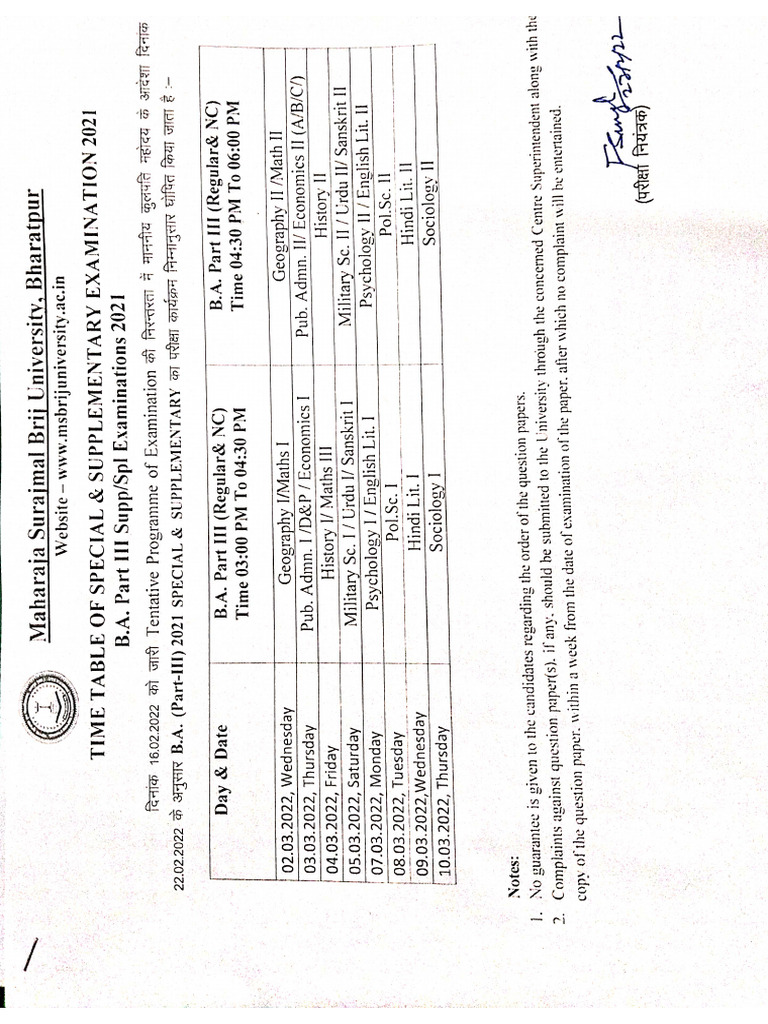 Final_Time_table_of_BA_Part_III_Supp_Spl__Exam | PDF