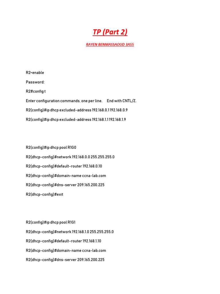 tp2 PART 2 | PDF | I Pv6 | Computer Networking