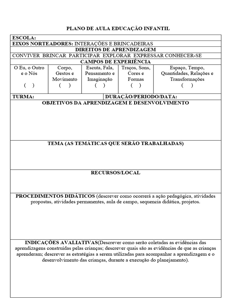 Modelo De Ficha De Plano De Aula 2 Em 2020 Com Imagens De Gatos