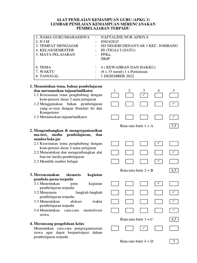 Apkg - 1 - Dan - 2 - Pembelajaran - Terpaduu - Naftalinena | PDF