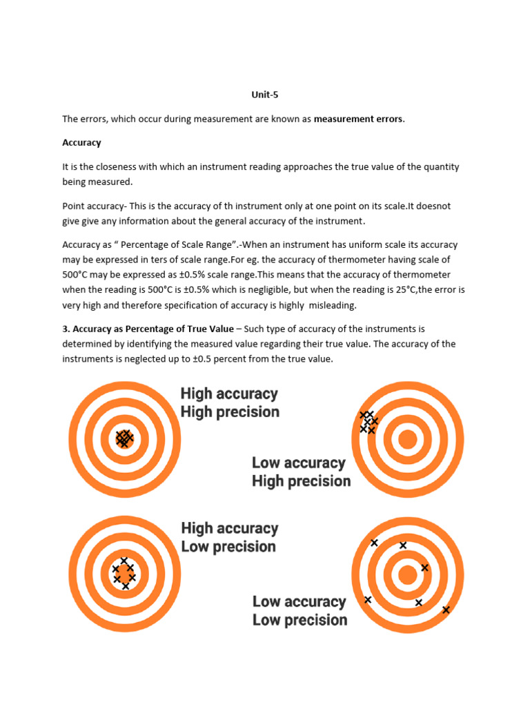 Unit 5 | PDF | Accuracy And Precision | Observational Error