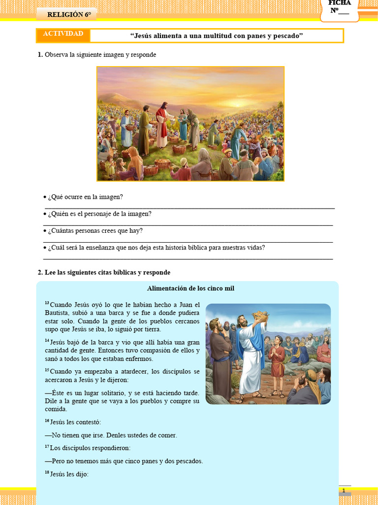 DIA 3 - FICHA -RELIGIÓN | PDF | Jesús