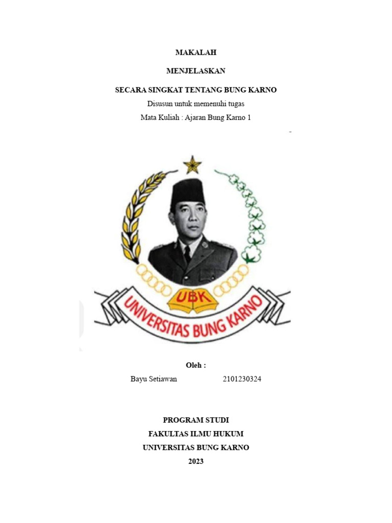 Bung Karno Disebut Sebagai Putra Sang Fajar | PDF