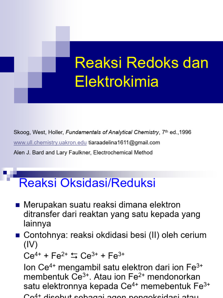Redoks Dan Elektrokimia | PDF