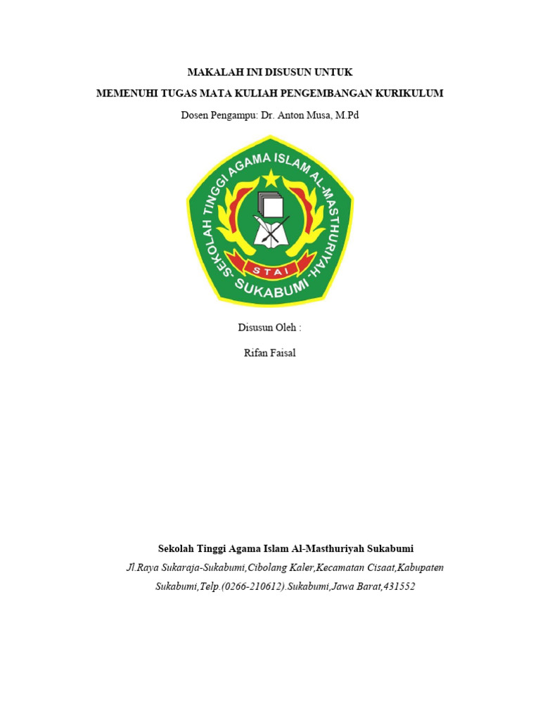 Pengembangan Kurikulum Iptek Rifan Faisal | PDF | Ilmu Sosial | Seni