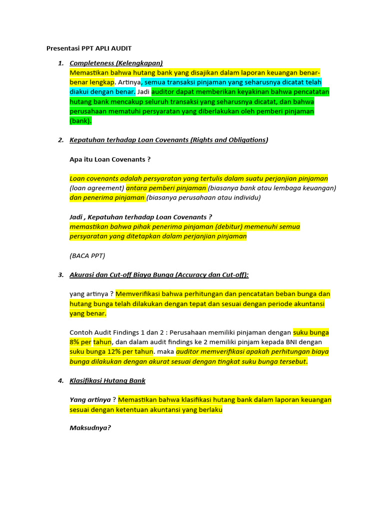 Presentasi PPT Apli Audit | PDF