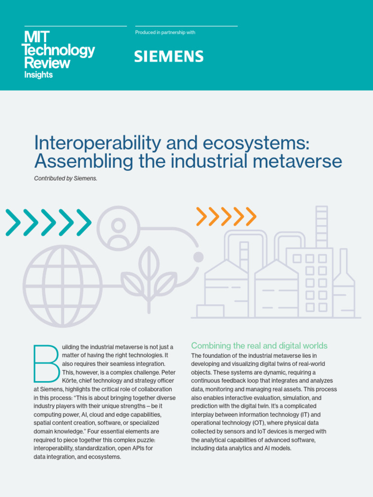 The Emergent Industrial Metaverseadditional Chapter | PDF | Interoperability | Computing