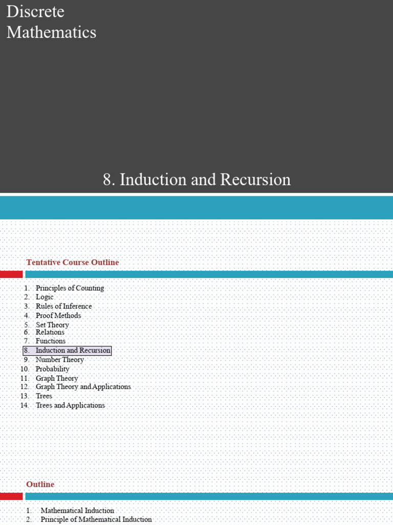 Lec08-Induction and Recursion | PDF | Mathematical Proof | Mathematics