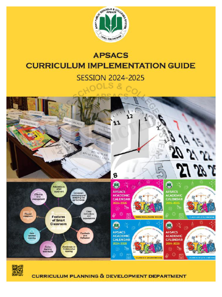 APSACS Curriculum Implementation Guide Session 2024-25 Dated 17 Apr 2024 | PDF | Educational ...