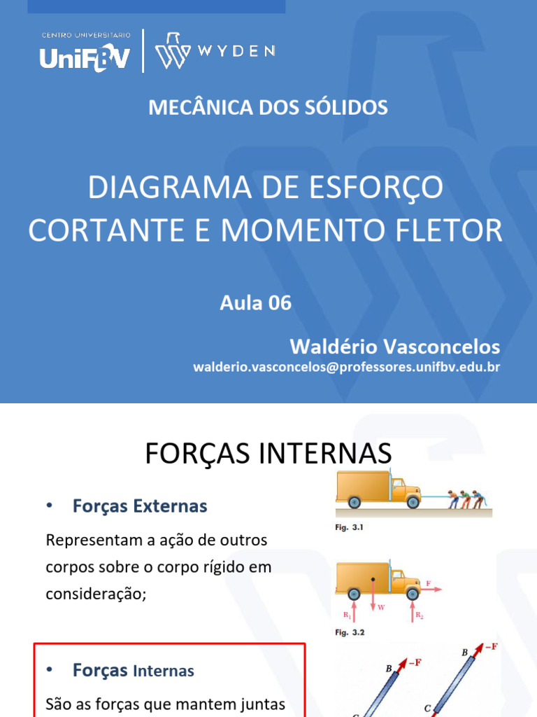 06 - Diagrama de Esforço Cortante e Momento Fletor | PDF | Flexão ...