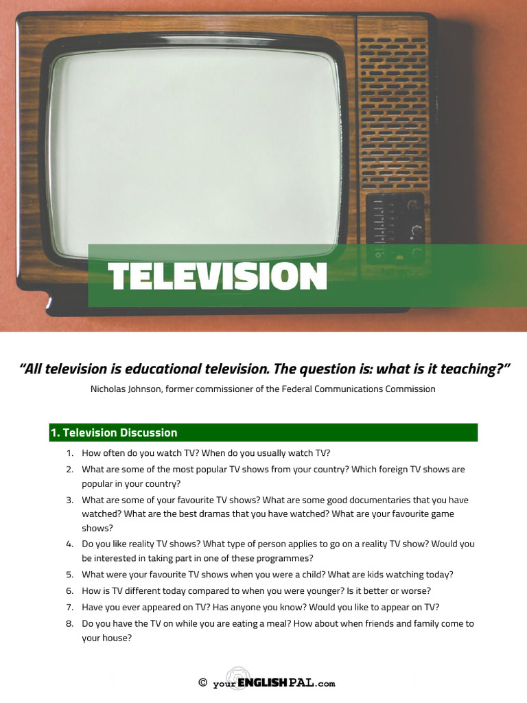 Television | PDF | English Language